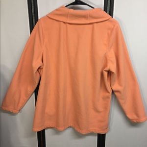 Denim&Co | Tops | Denim Co Light Orange Cozy Fleece Shirt Sz X | Poshmark